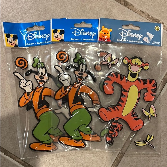 Disney | Other | Disney Stickers Goofy And Tigger New | Poshmark
